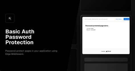 Basic Auth Password Protection Vercel