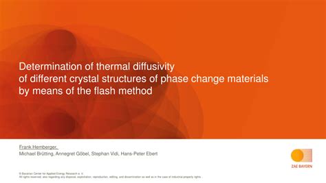 Pdf Determination Of Thermal Diffusivity Of Different Crystal