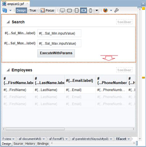 Create A Search Page In Adf Bc Using Parameter Form And Display On Adf