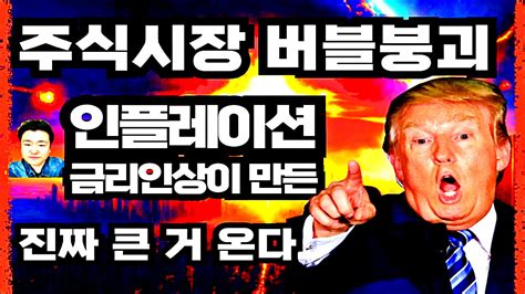 경제지표스토리텔링 주식시장 버블붕괴 인플레이션 금리인상이 만든 진짜 큰 거 온다 나스닥의 상승세가 언제까지 지속될까 물가가 하락은 물건가격 하락을 의미하기에 물가 하락