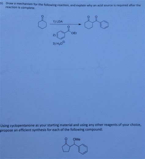 Solved Draw A Mechanism For The Following Reaction And Chegg