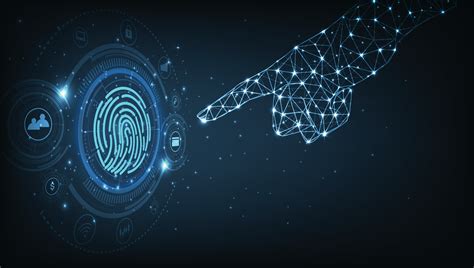 Cyber Security With Fingerprint Scanning Concept 26827781 Vector Art At Vecteezy
