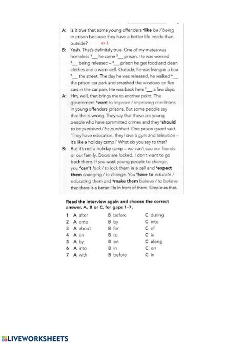 Verb Patterns Interactive Worksheet 1 To 100 Pattern Activities Prepositions School