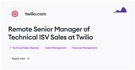🙂 Twilio Is Hiring A Remote Senior Manager Of Technical Isv Sales R