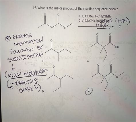 Solved What is the major product of the reaction sequence | Chegg.com