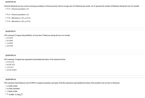solved a x∼ poisson parameter 4 b x∼ poisson