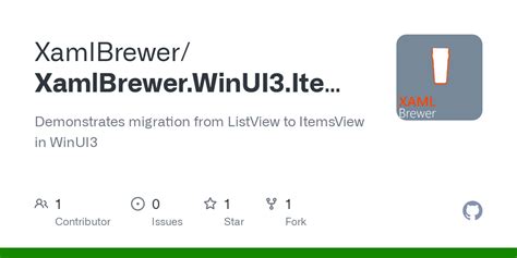 GitHub XamlBrewer XamlBrewer WinUI ItemsViewSample Demonstrates Migration From ListView To
