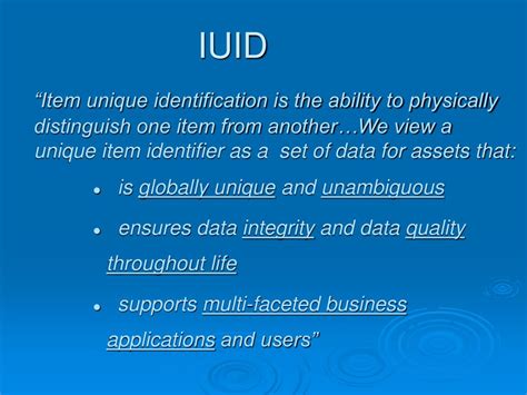 Ppt Item Unique Identification Iuid Powerpoint Presentation Free Download Id 5180712
