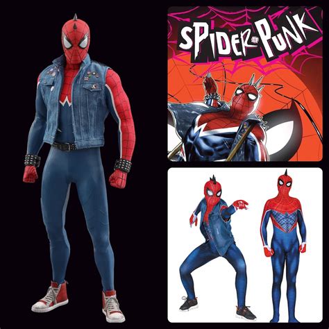 Buy Spider Punk Spider Suit Costume Cosplay Spider Punk No Jacket Across The Spider Verse Adult