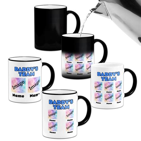 Personalised Any Image Name Daddy S Team Colour Change Mug Variation Etsy