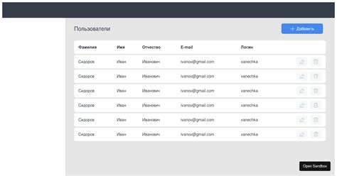 React Codesandbox