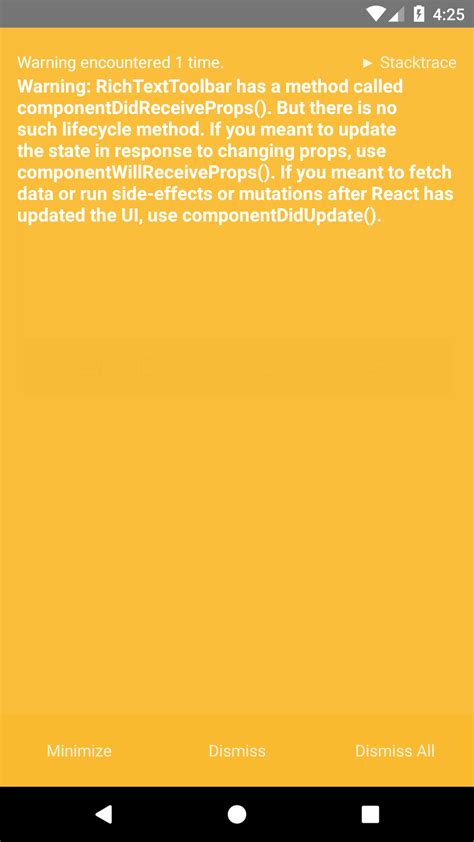 Warning Richtexttoolbar Has A Method Called Componentdidreceiveprops · Issue 79 · Wix