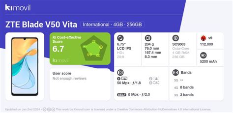 ZTE Blade V50 Vita Price From 115 90 And Specifications September 2025