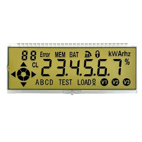 LCD Segment Display Power Consumption Electricity Meter Screen