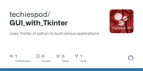 GitHub Techiespod GUI With Tkinter Uses Tkinter Of Python To Built Various Applications