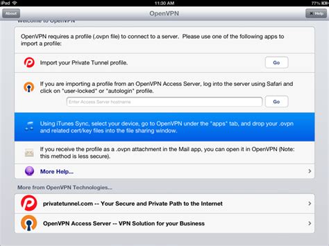 Ios Openvpn Setup Iphone Ipad Ipod Touch Getting Started Openvpn