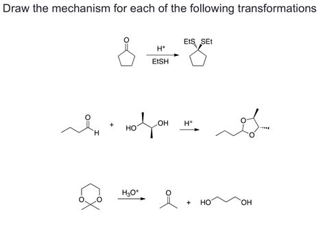 Solved Draw the mechanism for each of the following | Chegg.com