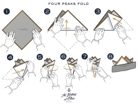 How To Fold A Four Peak Fold Pocket Square Fold How To Fold A