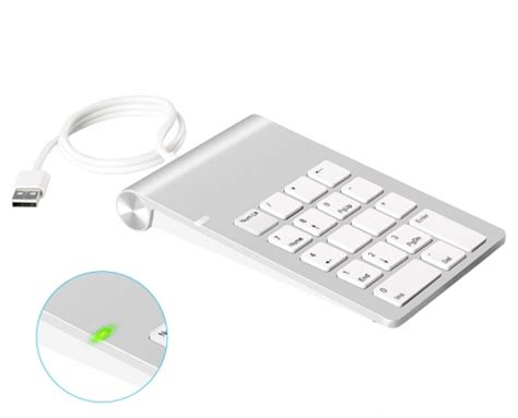 Rocketek USB Aluminum Numeric Keypad With Hub 3 Port Rocketeck