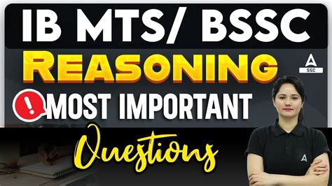 Ib Mts Bssc Inter Level Reasoning Most Important Questions By Neelam Mam Youtube