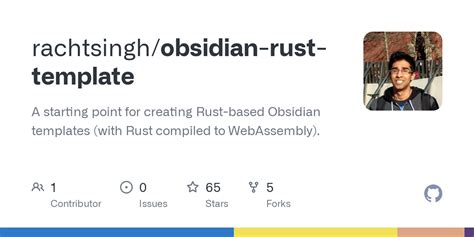 GitHub - rachtsingh/obsidian-rust-template: A starting point for creating Rust-based Obsidian ...