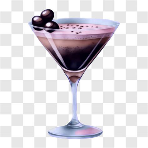 Descarga Martini de chocolate negro y cereza negra con rodaja de naranja de adorno PNGs En Línea ...
