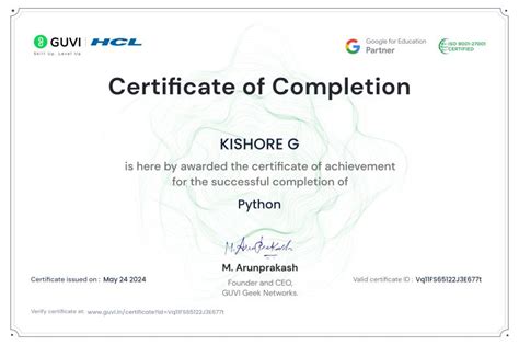 python programming learningjourney guvi skillsdevelopment kishore g