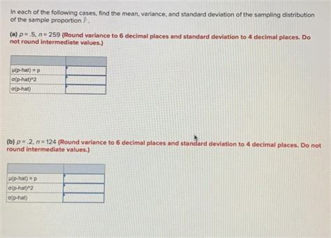 Solved In Each Of The Following Cases Find The Mean