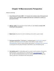 Macro Unit Study Guide Assn Pdf Chapter Macroeconomic Perspective Define The Following