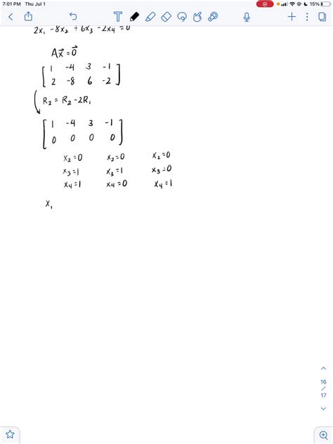 Find A Basis For The Solution Space Of The Homogeneous Linear System And Find The Dimension Of