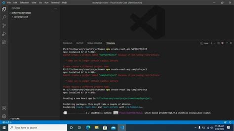 Cannot Create A Project Named Because Of Npm Naming Restrictions Name