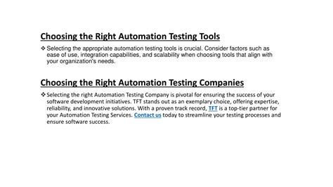 Ppt Revolutionizing Software Quality Embracing Automation Testing