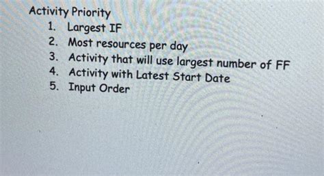 3 solve the following resource r leveling problem