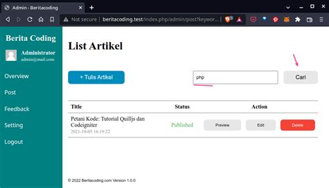 Tutorial Codeigniter 13 Membuat Fitur Pencarian