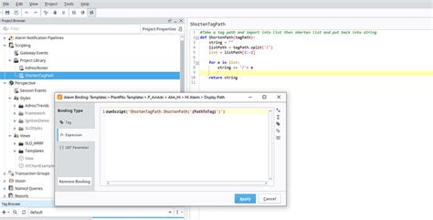 Runscript From Expression In Udt Alarm Template Ignition Inductive