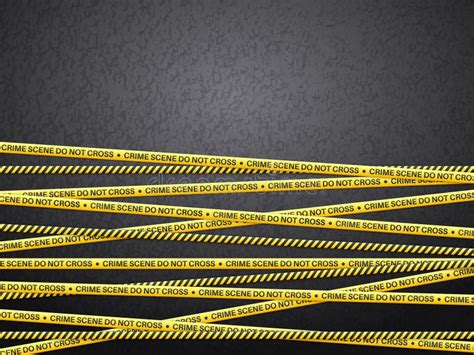 Crime Scene Tape On Asphalt Background Stock Image Image Of Plastic