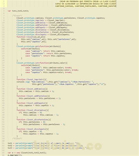 POO Javascript Clase Closet Tutorias Co