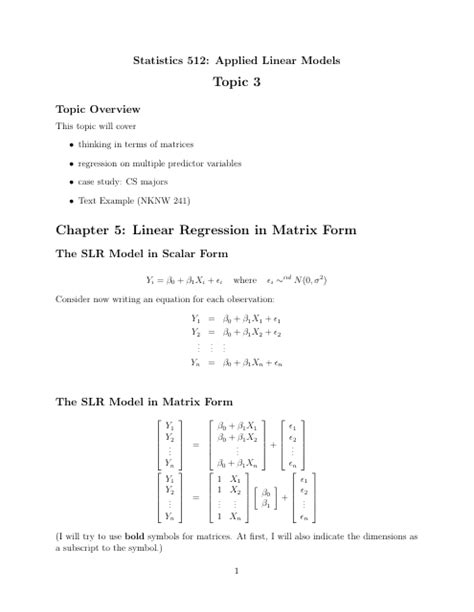 Statistics 512 Applied Linear Models Topic 3 Download Printable Pdf Templateroller