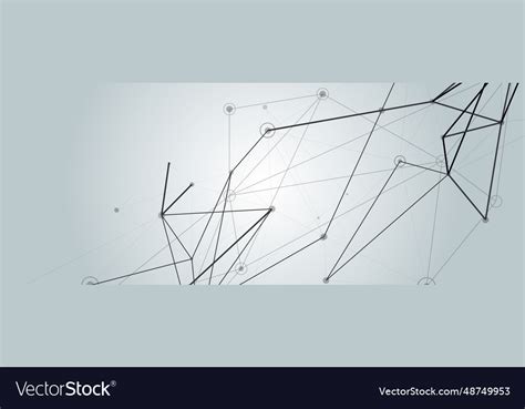 Abstract Connecting Dots And Lines Polygonal Vector Image