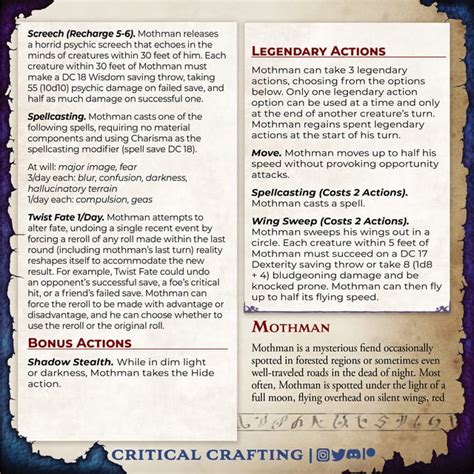 [oc] Mothman R Dndhomebrew