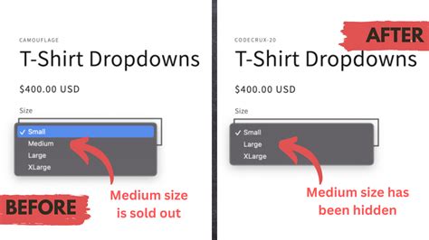 Camouflage Hide Sold Variants Camouflage Hide Or Disable Sold Out Variants Shopify App Store