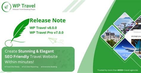 Wp Travel Plugin V750 Update Release Note