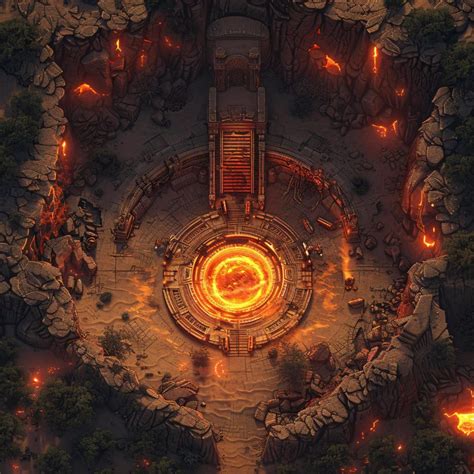 10 Volcano Fire Battle Maps Dnd Battlemap Pathfinder Dandd Dungeons