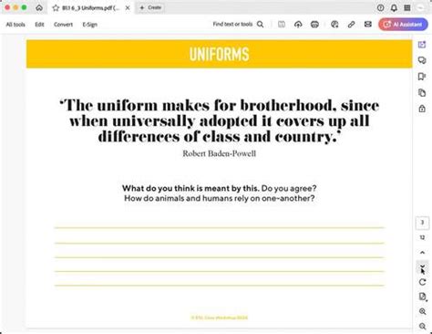 esl intermediate lesson talk about uniforms and construct arguments