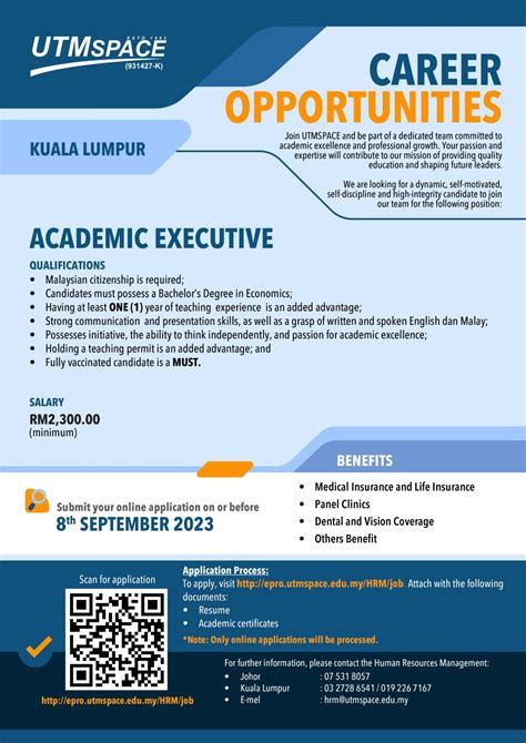 Utmspace On Linkedin Info Peluang Kerjaya Di Utmspace Kuala Lumpur Jawatan Eksekutif