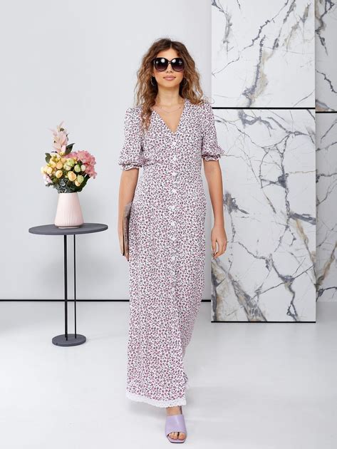 Плаття довге літнє жіноче Ariadna 2327 1 48 Біле 2000000711355 Брендовий одяг Rozetka