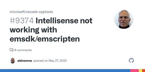 Intellisense Not Working With Emsdkemscripten · Issue 9374
