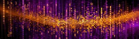 Purple Yellow Purple Matrix Numbers Style Background Generative Ai Purple Yellow Purple Matrix Numbers Style Background Generative Ai