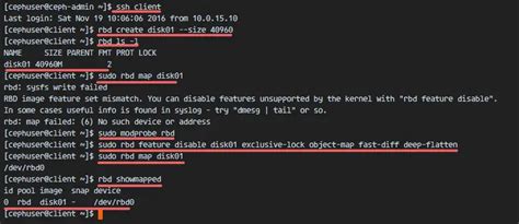 using ceph as block device on centos 7
