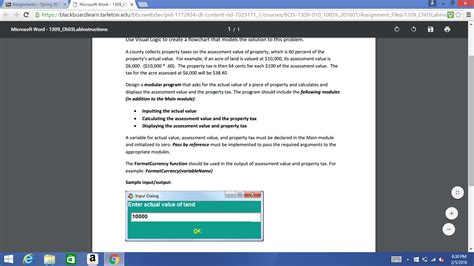 Solved Use Visual Logic To Create A Flowchart That Models